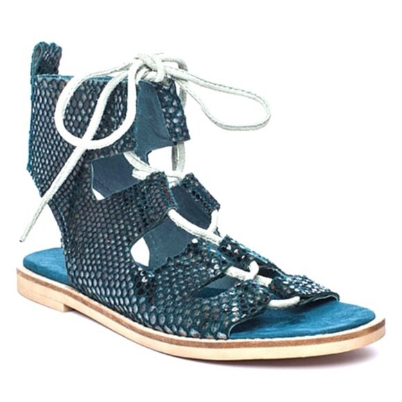 Matisse | Shoes | Gorgeousgenuine Suede Snake Print Laceup Sandal In ...